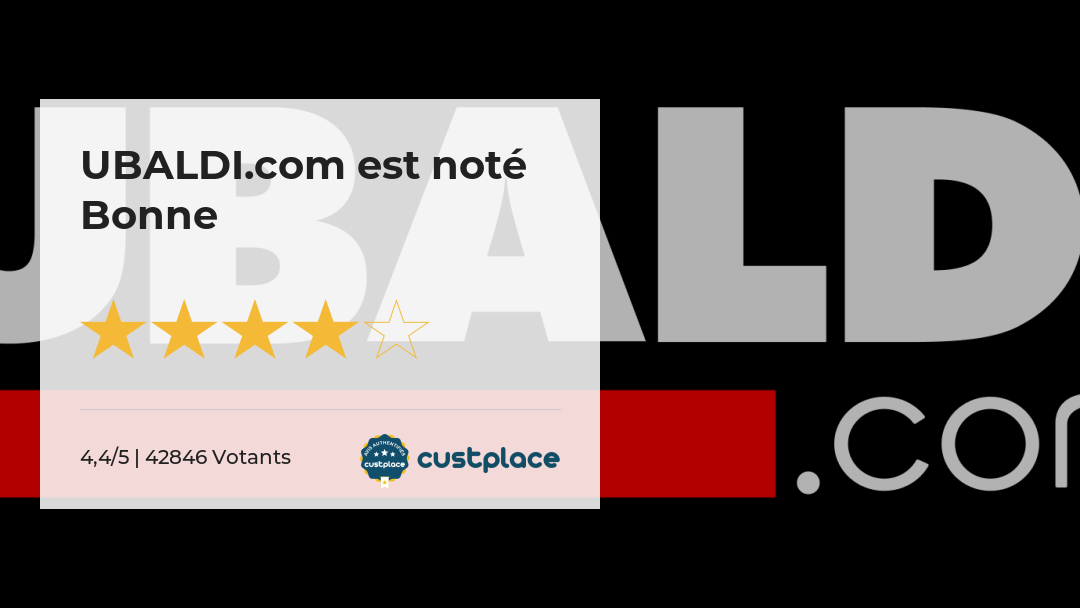 Avis clients UBALDI.com - 47 847 avis - Custplace